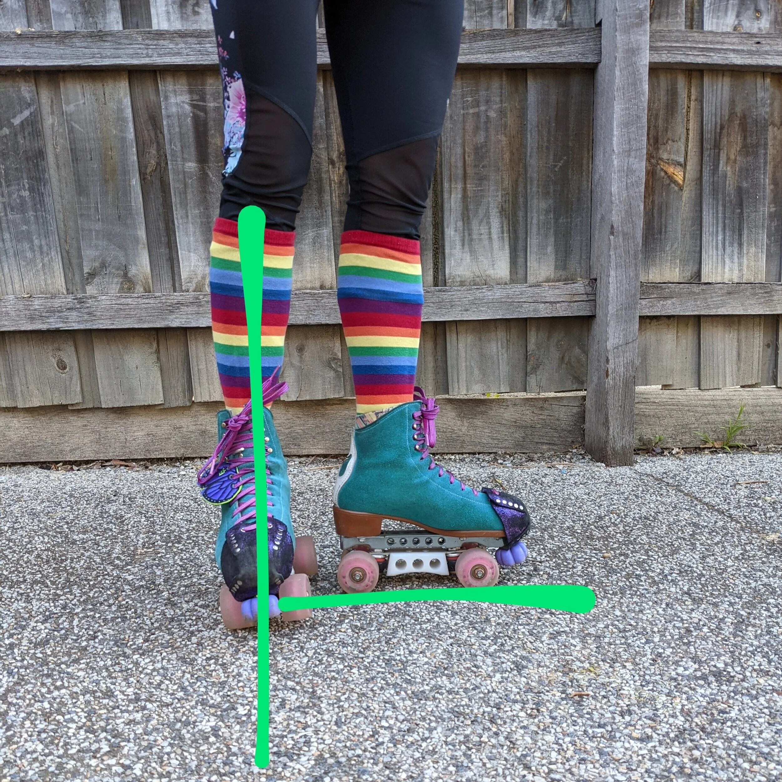 Mastering T-stop on Roller Skates — Princess on Skates