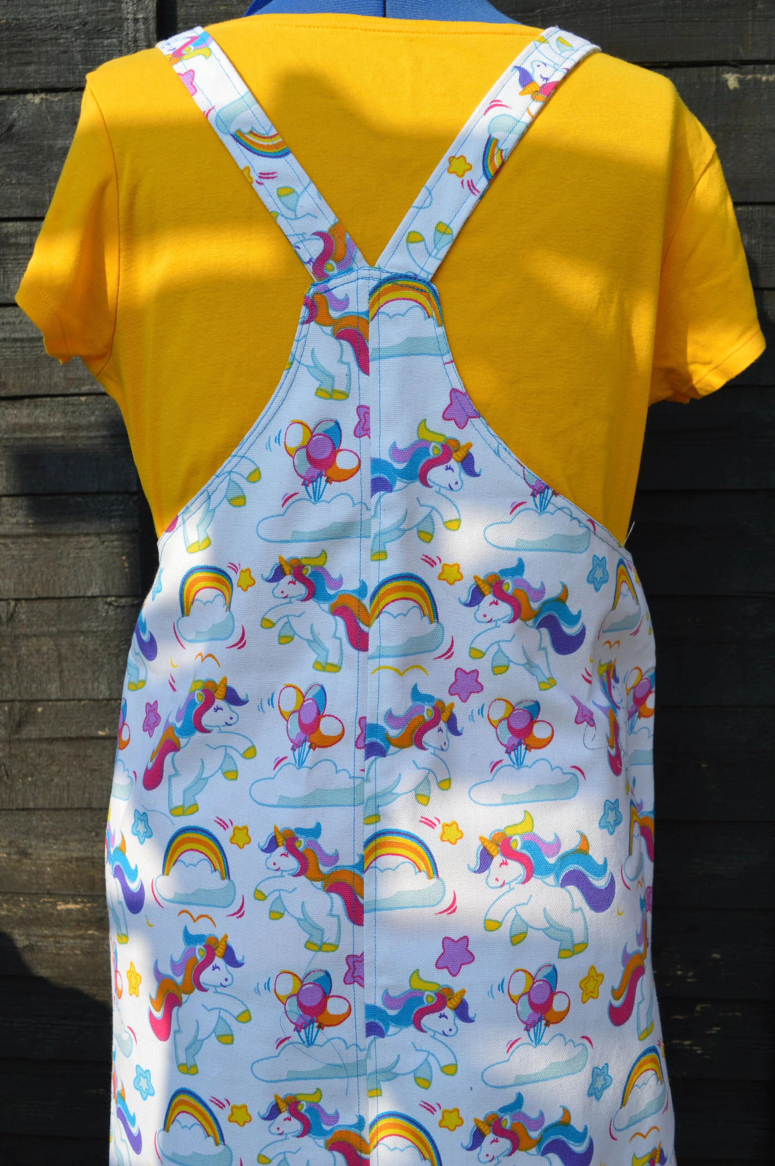 Sunflower adult dungarees — candy's handmade gifts