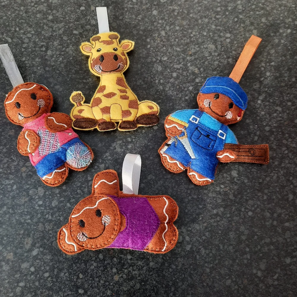 gingerbread christmas hanging tree decorations emergency services ...