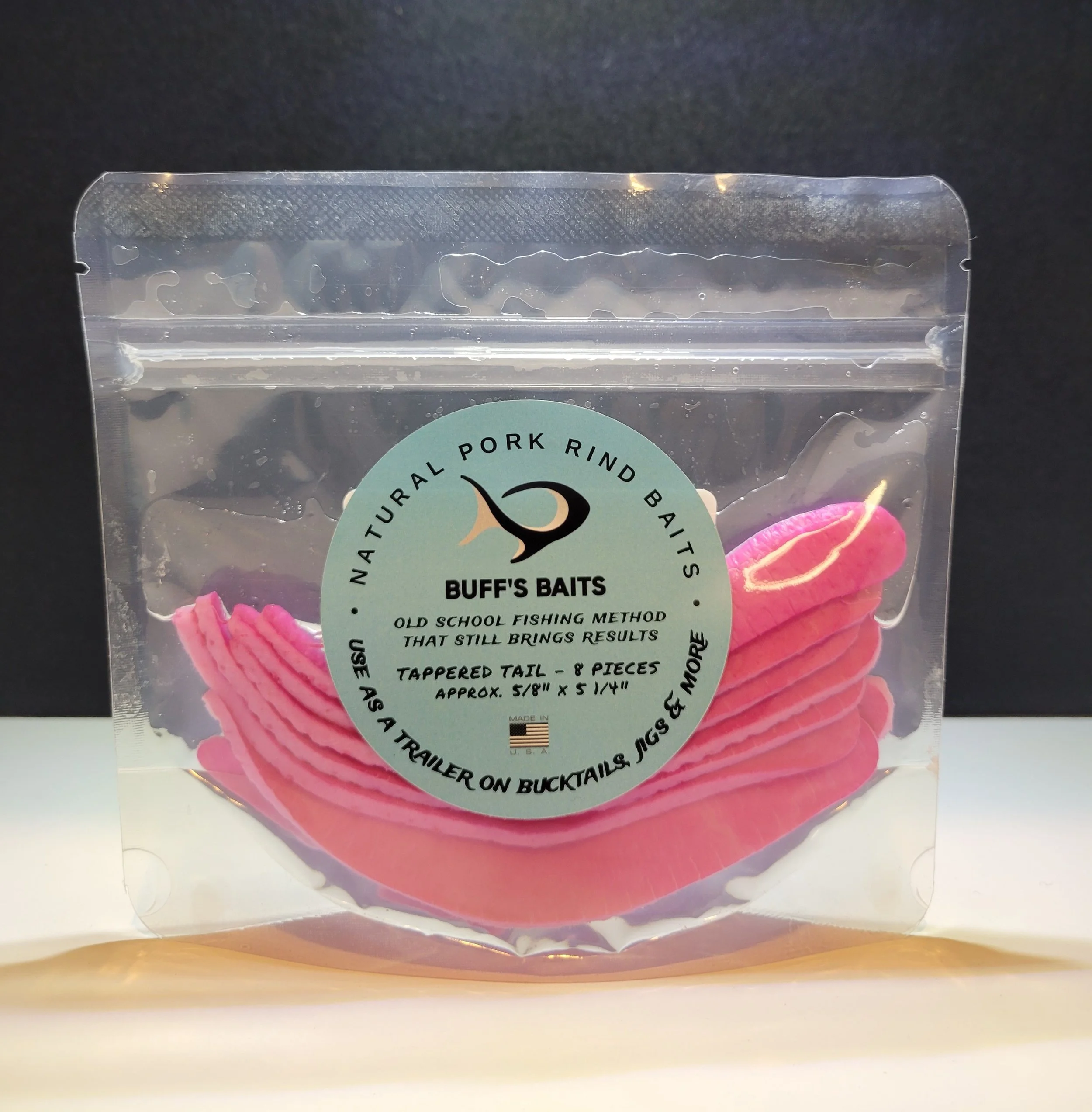 Buff's Baits Tapered Tail Pork Rind Trailer — Shop The Surfcaster