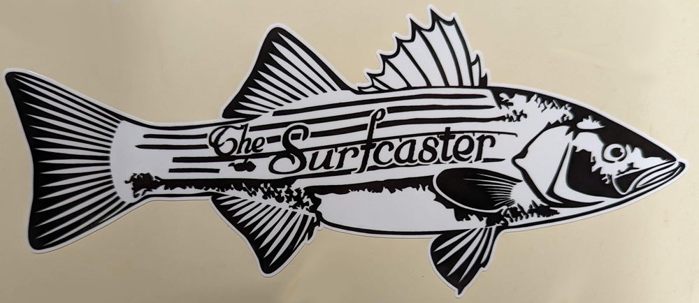 Surfcaster Striped Bass Logo "Blackout" Vinyl Decal — Shop The Surfcaster