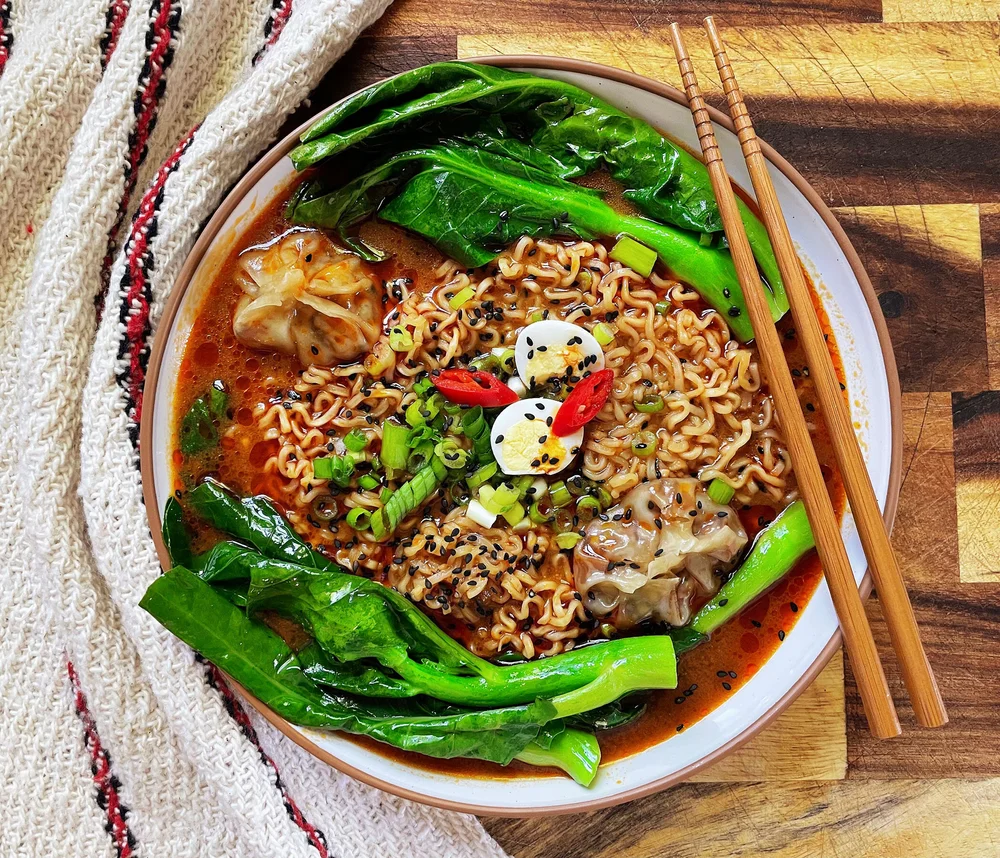 Spicy Sesame Miso Ramen Using An Instant Ramen Pack- Recipe — WHISKEY ...
