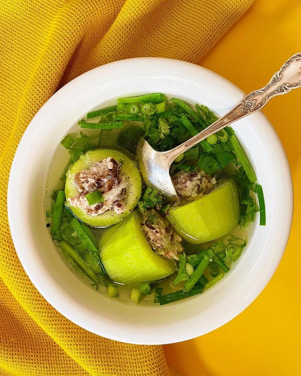 Canh Bi Thit Heo- Vietnamese Luffa Sponge Gourd Soup With Pork (Recipe ...