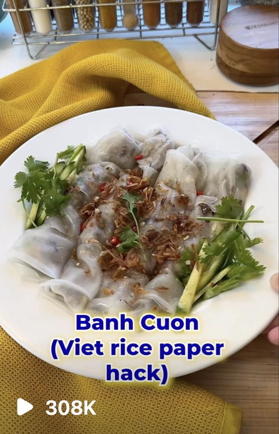 Vietnamese Banh Cuon Rice Rolls With Pork Filling Rice Paper Hack