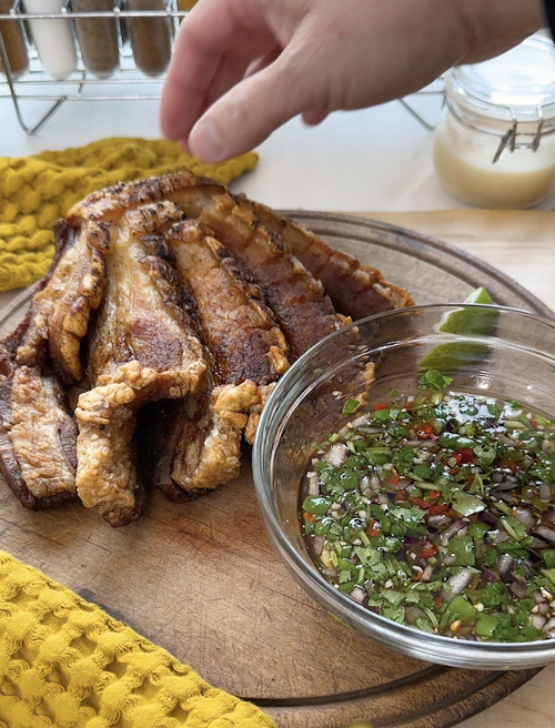 Chicharrón And A Flavorful Twist with Crying Tiger Sauce — WHISKEY & BOOCH