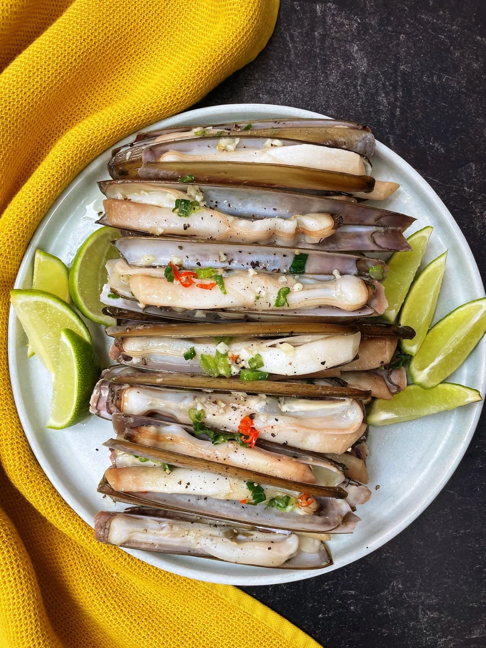 Steamed Razor Clams With a Vietnamese-style Scallion Butter Sauce ...
