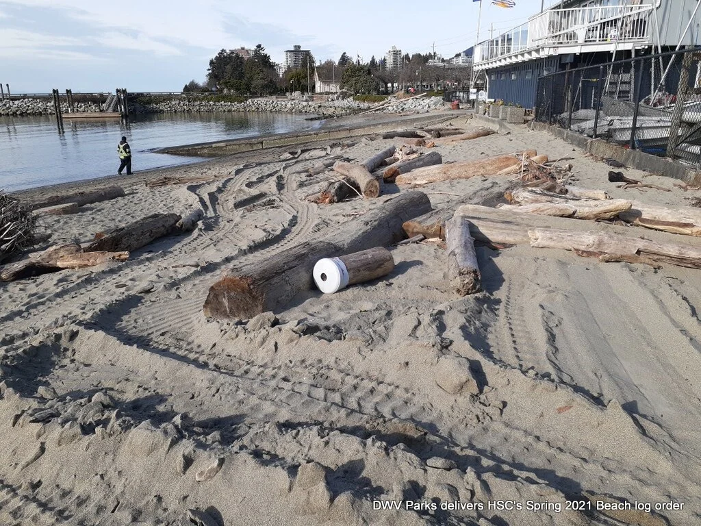 DWV Parks delivers Club’s Beach log order — Hollyburn Sailing Club
