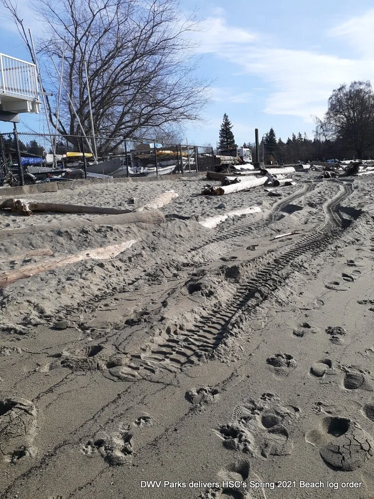 DWV Parks delivers Club’s Beach log order — Hollyburn Sailing Club