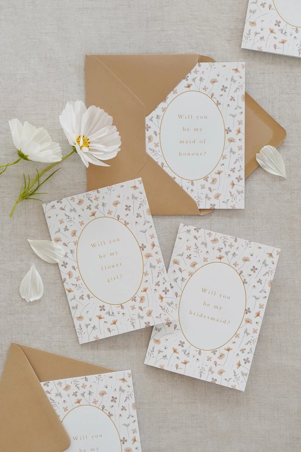 Anna Floral Bridesmaid Card — Gable & Grain - Wedding Stationery & Signage