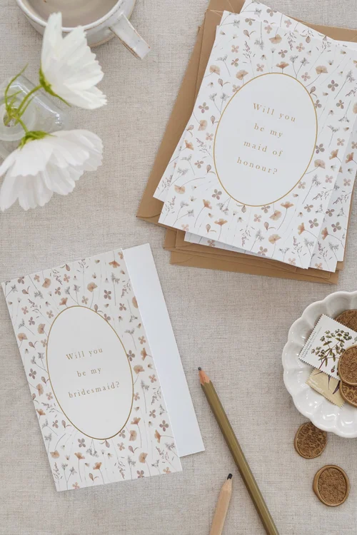 Anna Floral Bridesmaid Card — Gable & Grain - Wedding Stationery & Signage