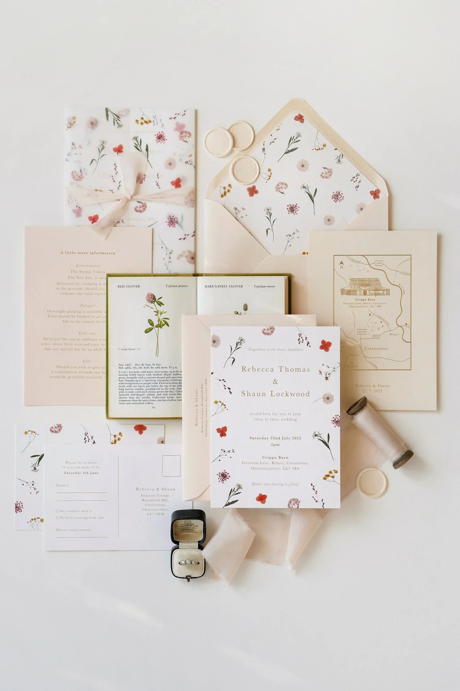 Pressed Flower Paper Wedding Invitations | Best Flower Site