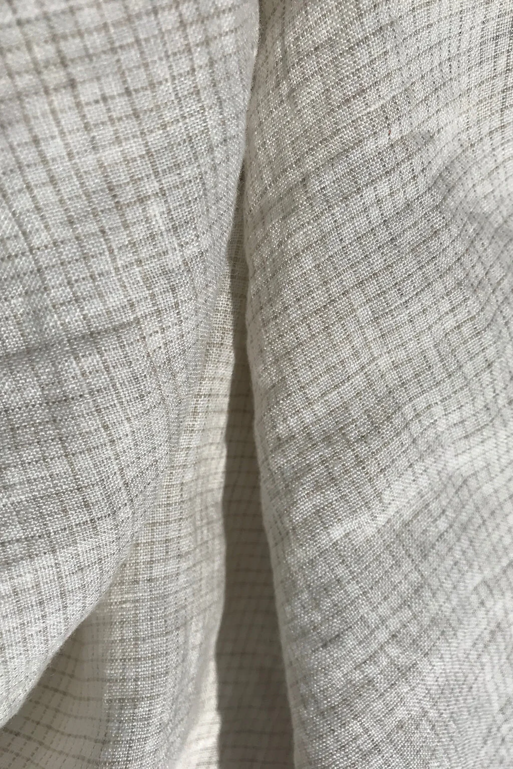 Linen gauze in plum and chestnut check — Fabrics at Play