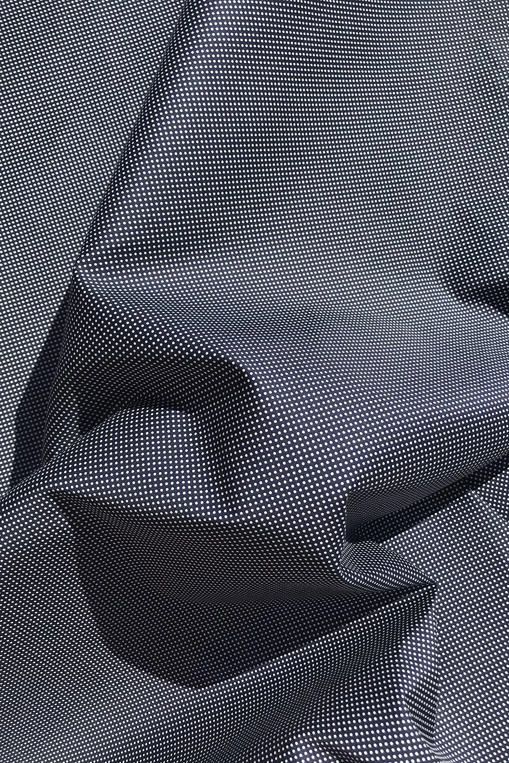 Italian cotton in navy with micro polka-dots — Fabrics at Play
