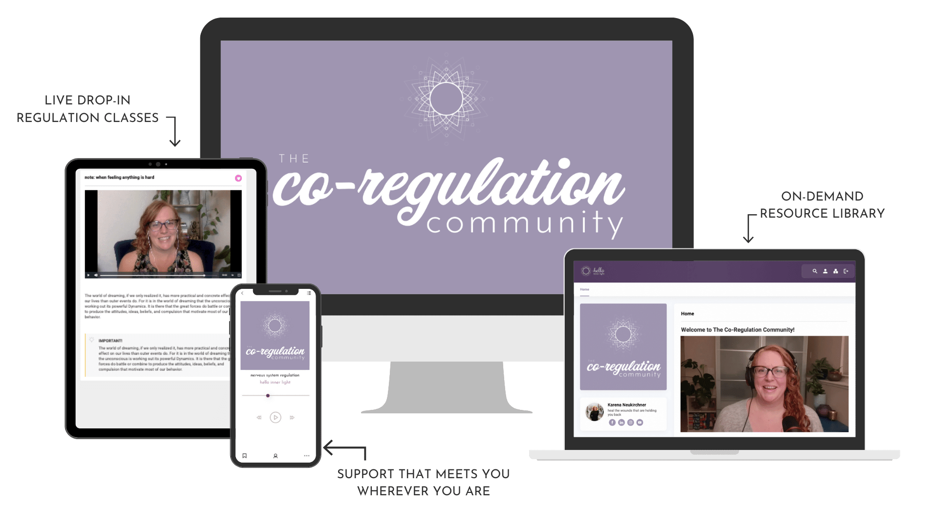 the co-regulation community — hello inner light | embodied emotional healing
