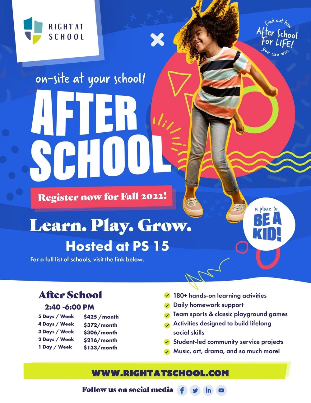 Right At School After Care Opportunity- Update — PS 15 Patrick F Daly ...