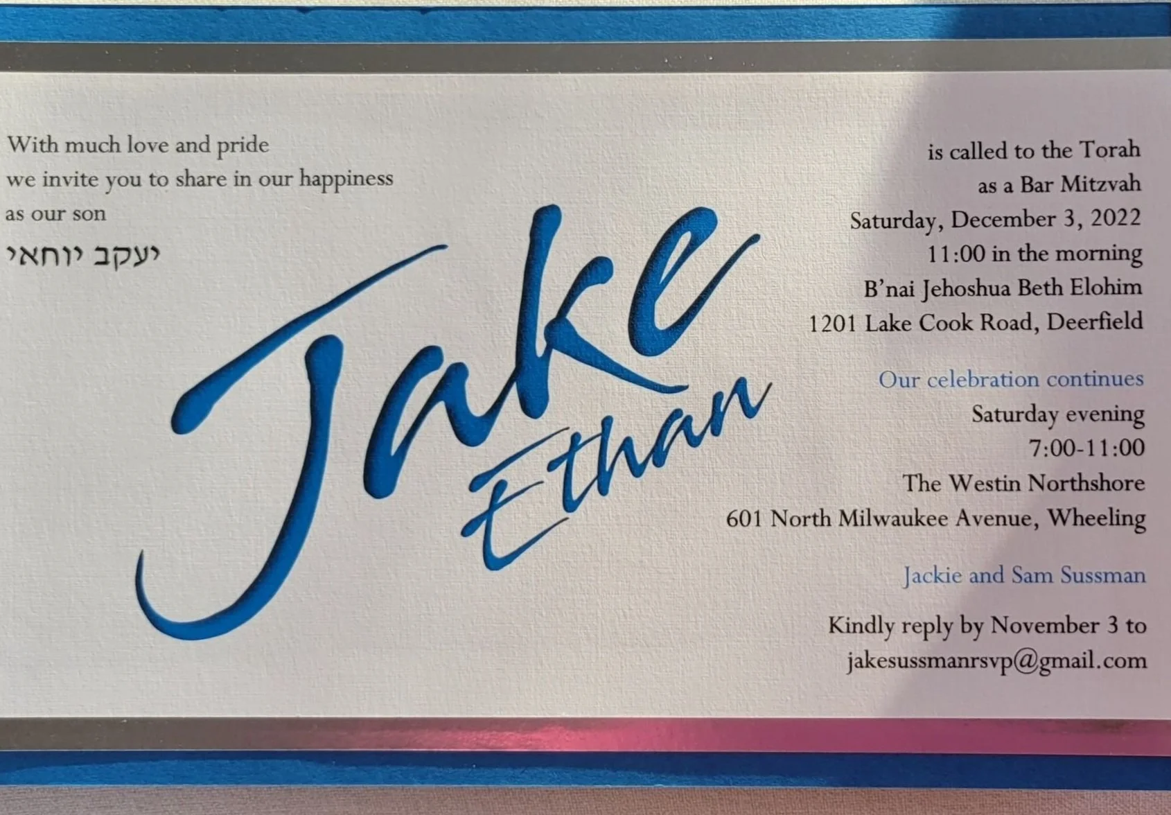 Invitations & Graphic Design — Mitzvah Chit Chat