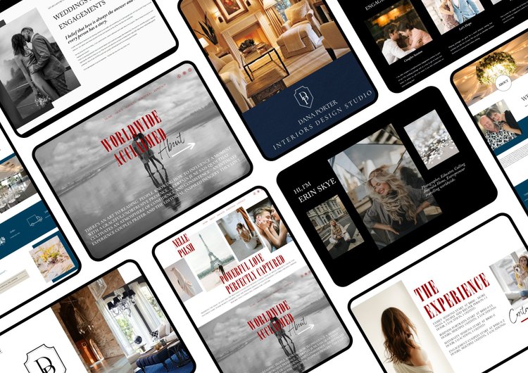 One-page scrolling website for small creative and service based businesses — DESIGN MUSE