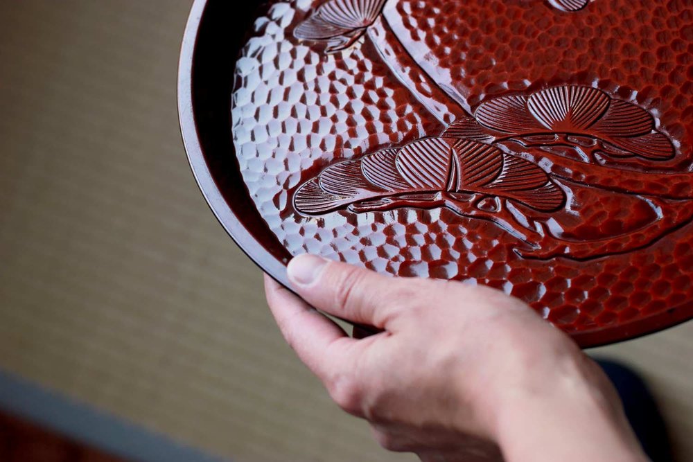 Sweet plates & picks set - Lacquerware — Mikan