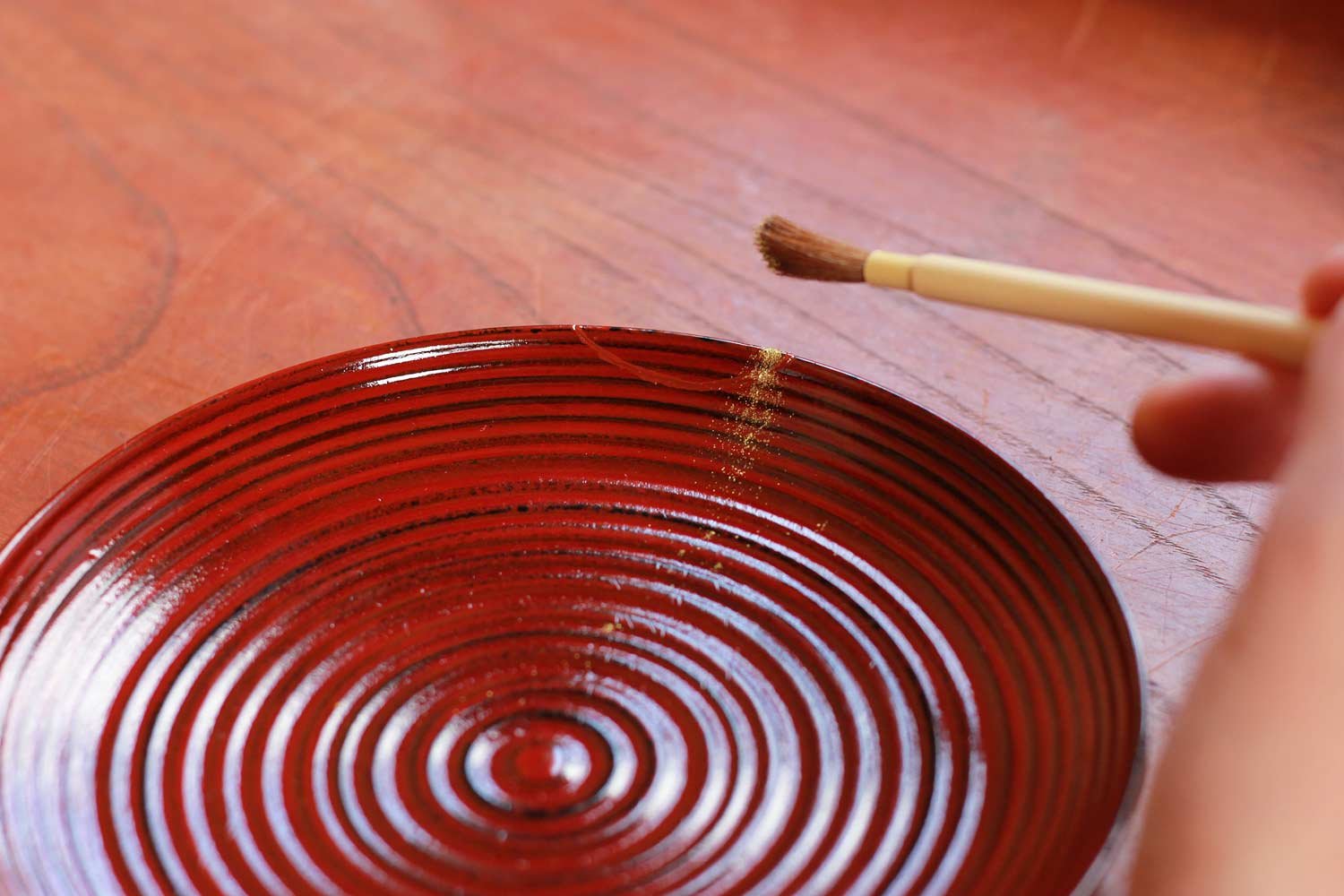 Sweet plates & picks set - Lacquerware — Mikan