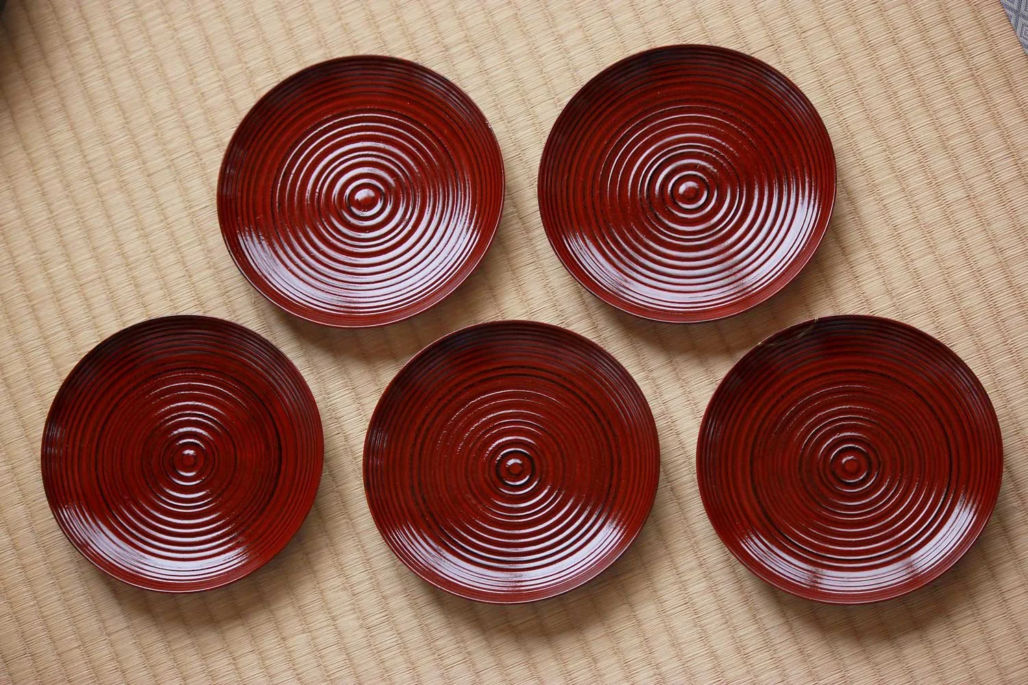 Sweet plates & picks set - Lacquerware — Mikan