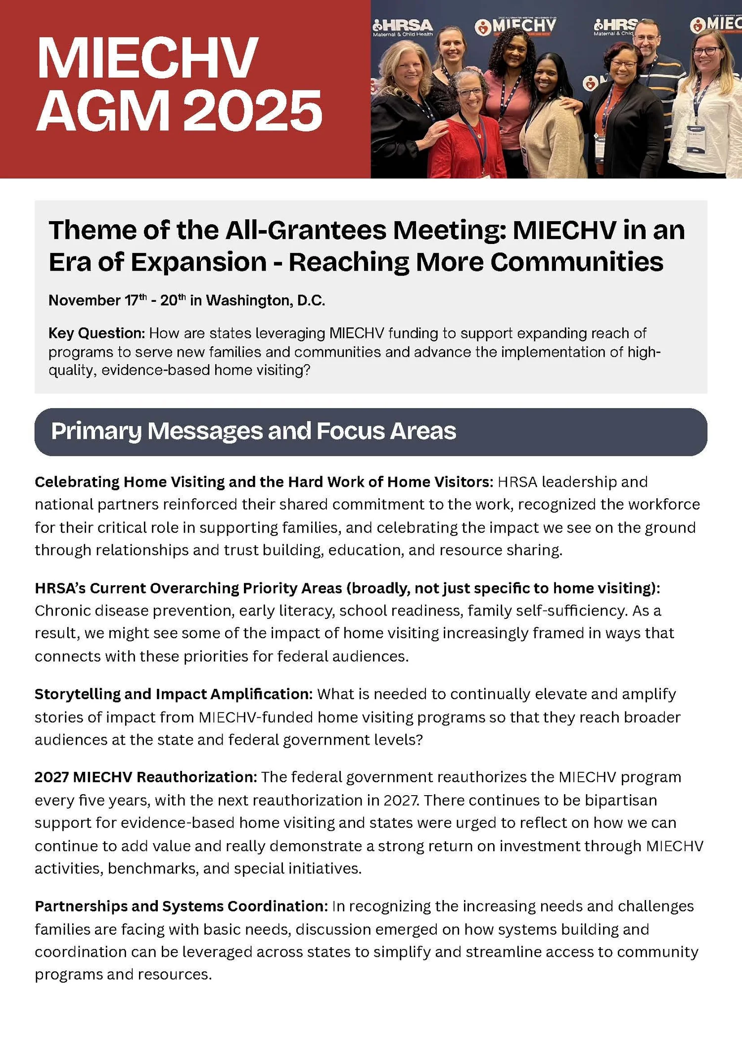 MIECHV AGM SUMMARY November 2025 — Early Impact Virginia