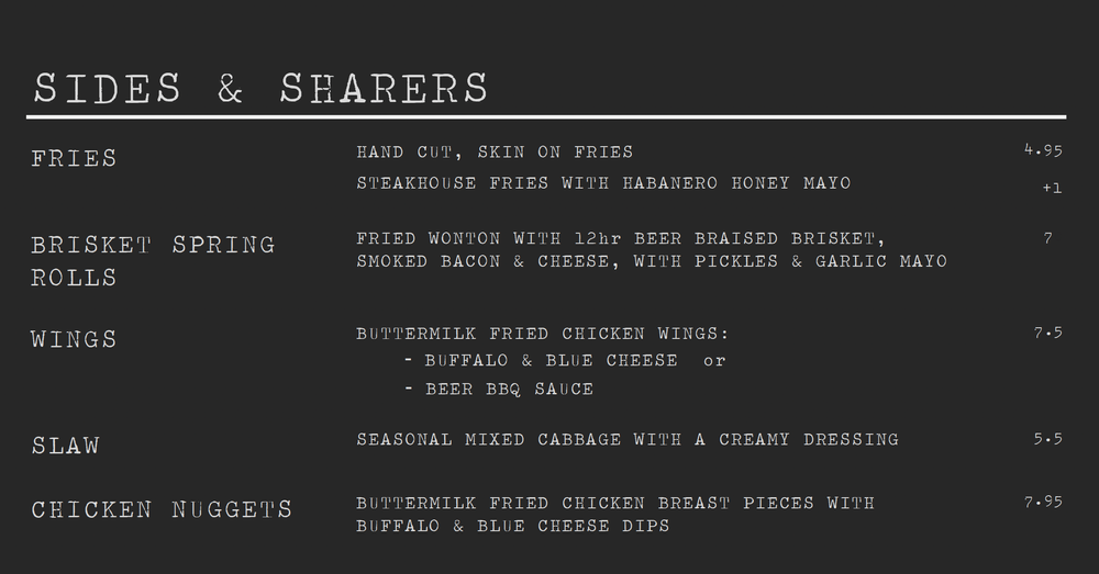 Brixton Menu | Reserve Your Spot Today — Black Bear Burger