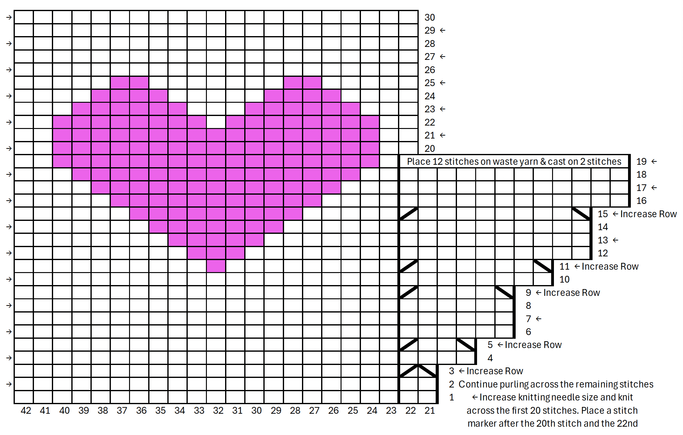 Intarsia Heart Fingerless Mittens — Knitting House Square