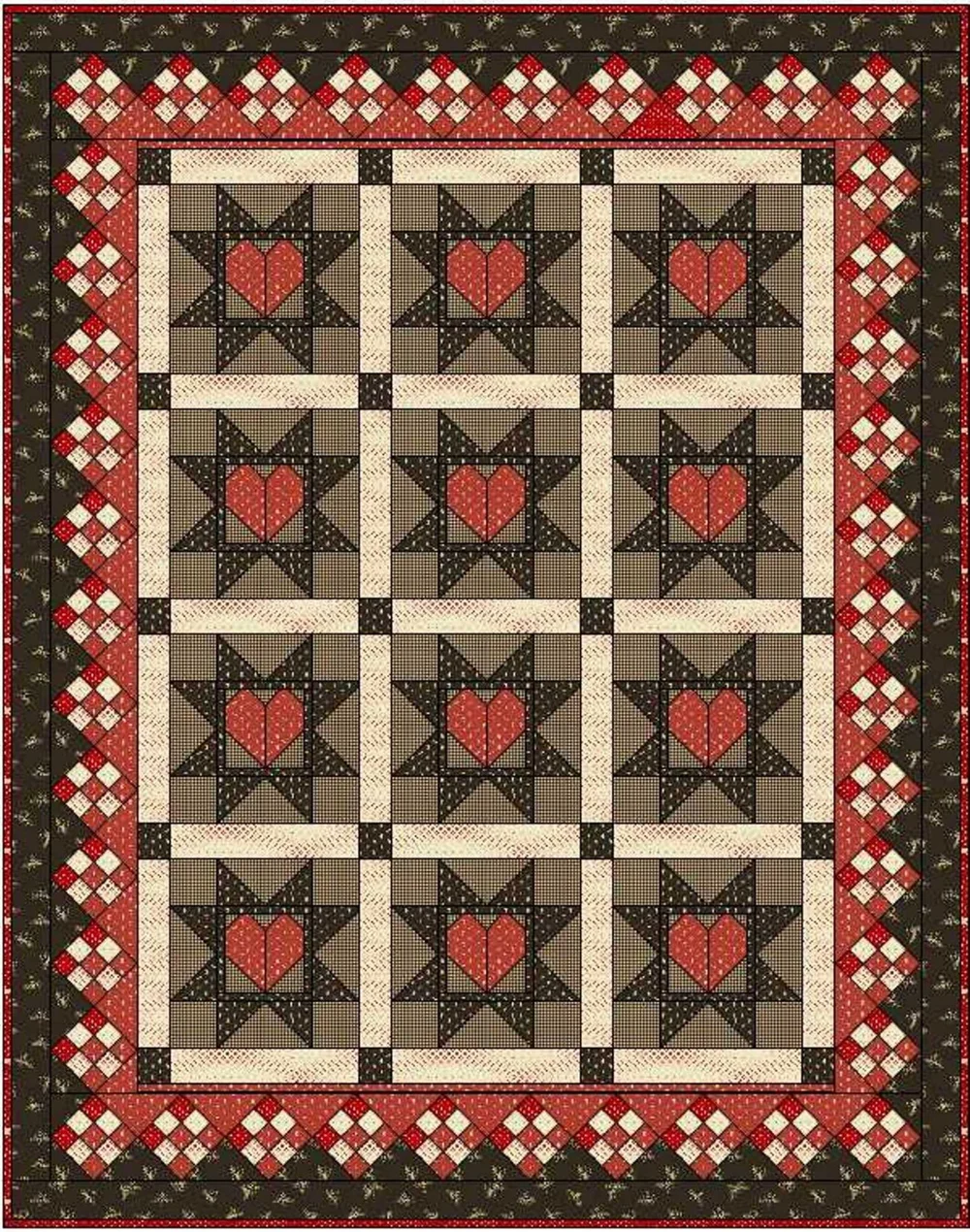 Vintage Lattice Hearts quilt — Laugh Yourself Into Stitches