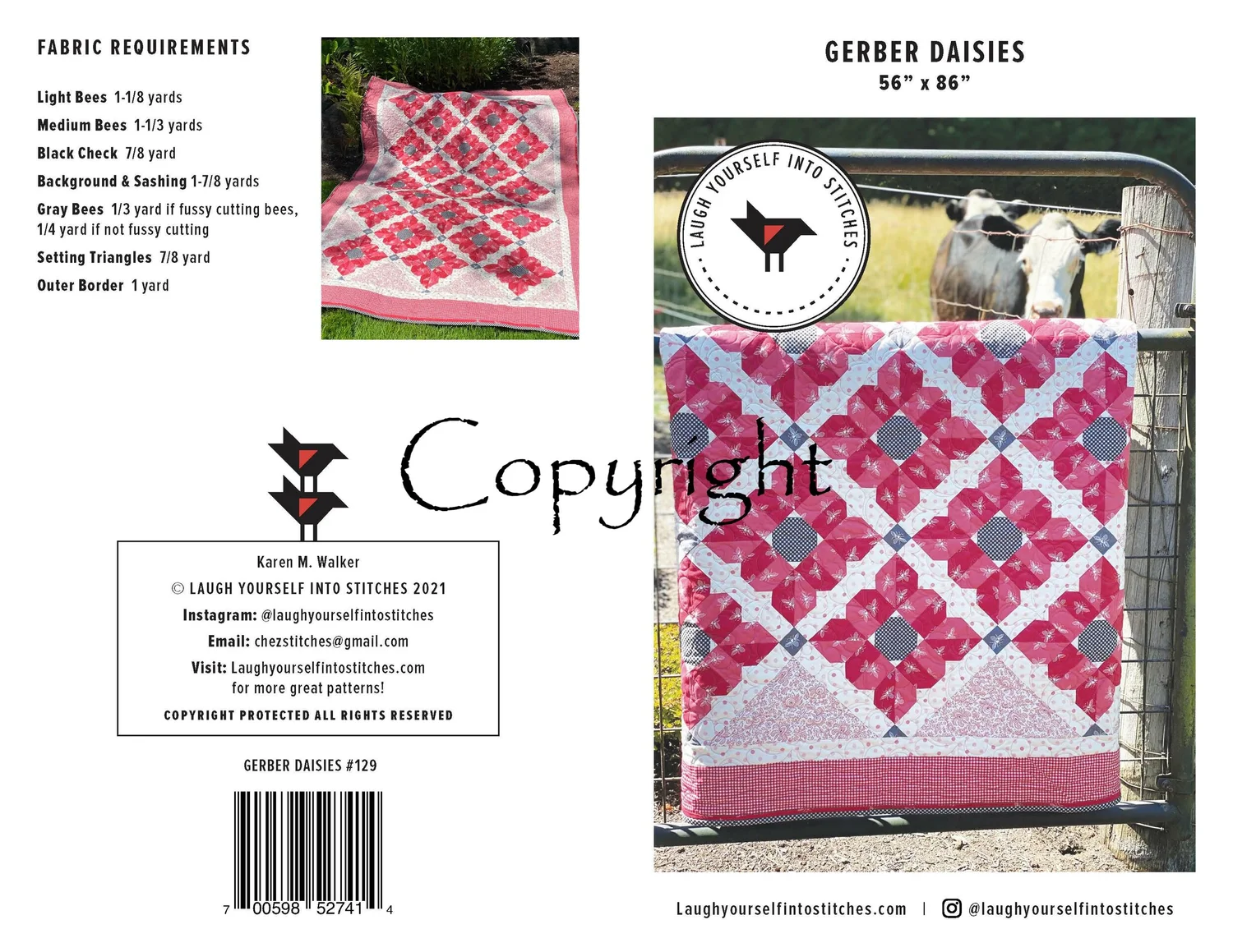 Gerber Daisies quilt pattern by Laugh Yourself into Stitches — Laugh ...