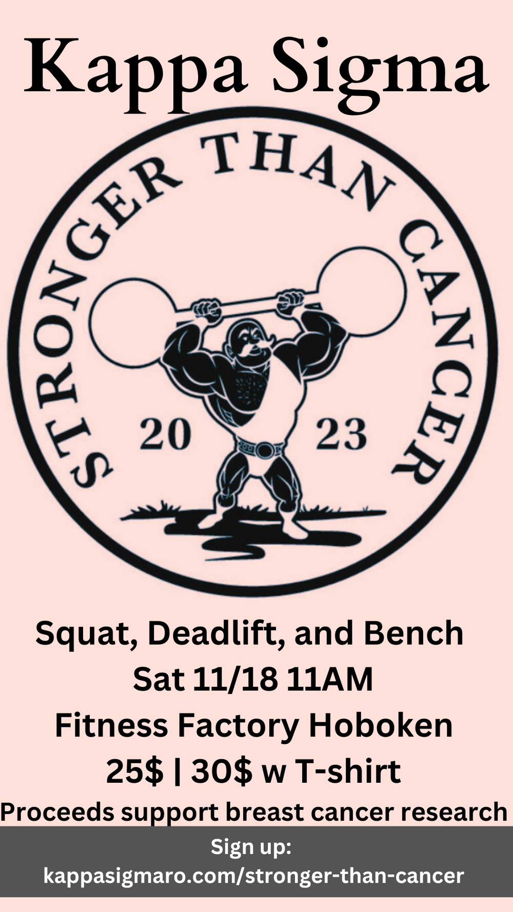 Stronger Than Cancer — Kappa Sigma Rho-Omega