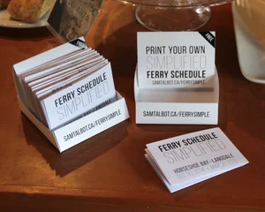 Simplified Ferry Schedule — SAM TALBOT STUDIO
