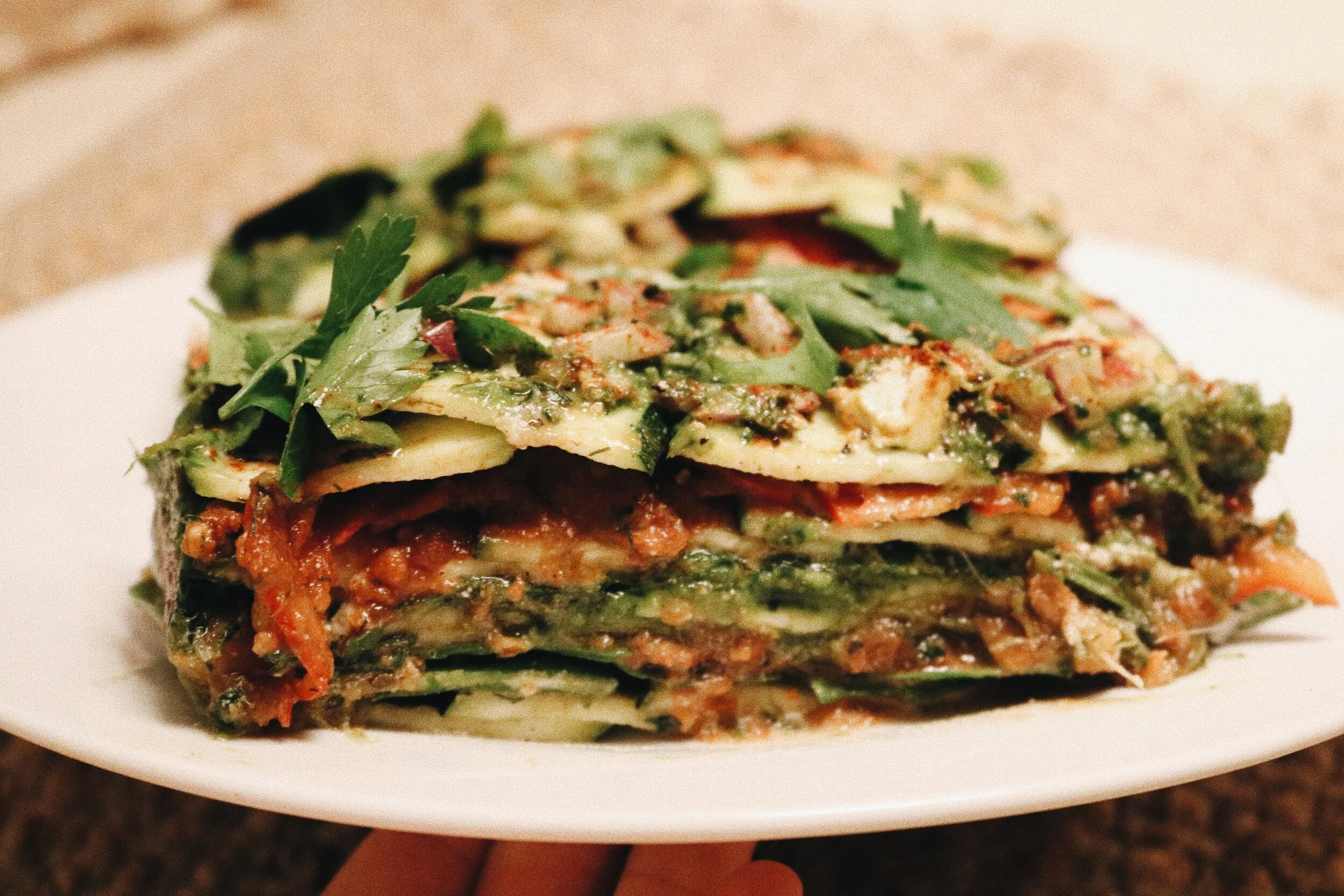 Raw Zucchini Lasagna