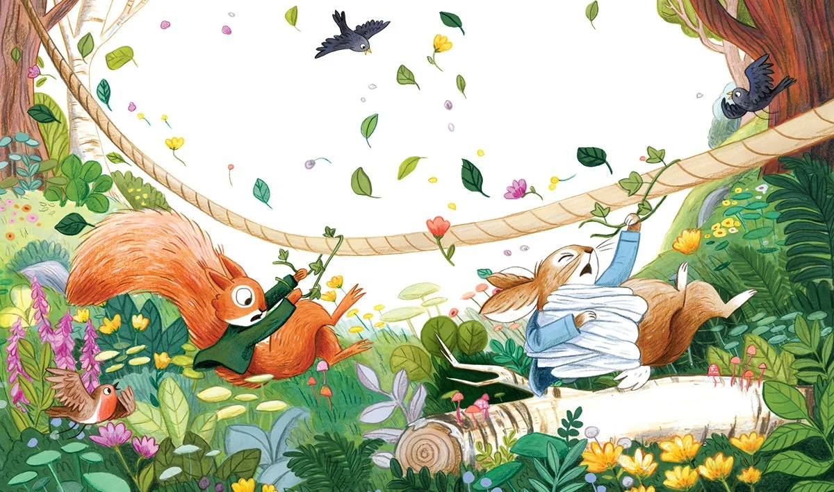Peter Rabbit Head Over Tail — Nicola Kinnear Illustration