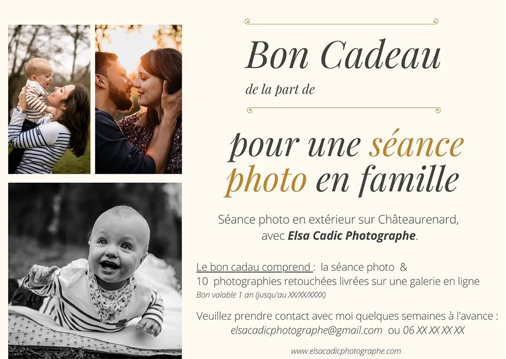 Idée pour noël : un Bon Cadeau pour un shooting photo ! — Elsa Cadic ...