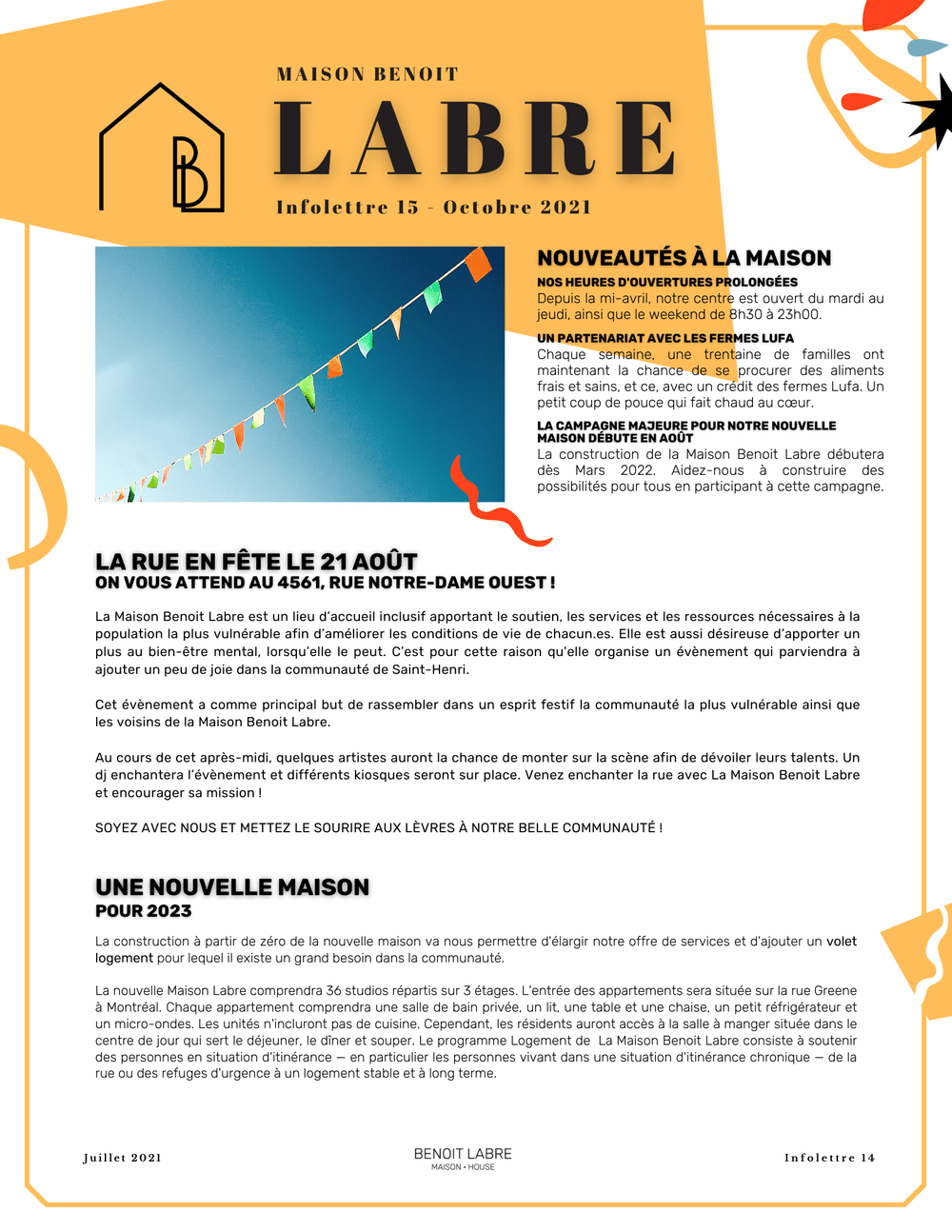 Infolettre | Restez informé – Inscrivez-vous maintenant — La Maison ...
