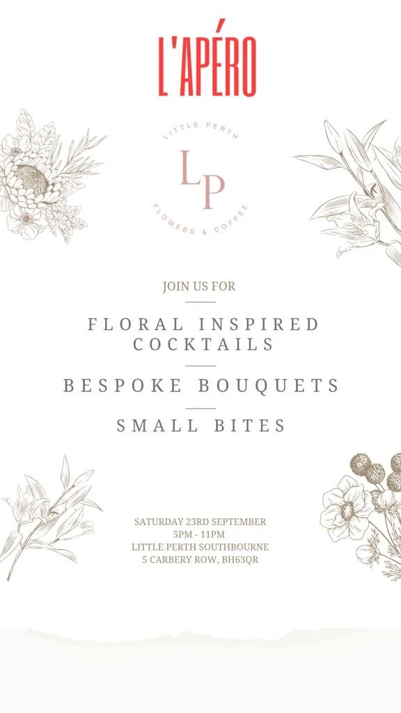 Little Perth x L’Apéro // September 23 — Little Perth - Florist ...