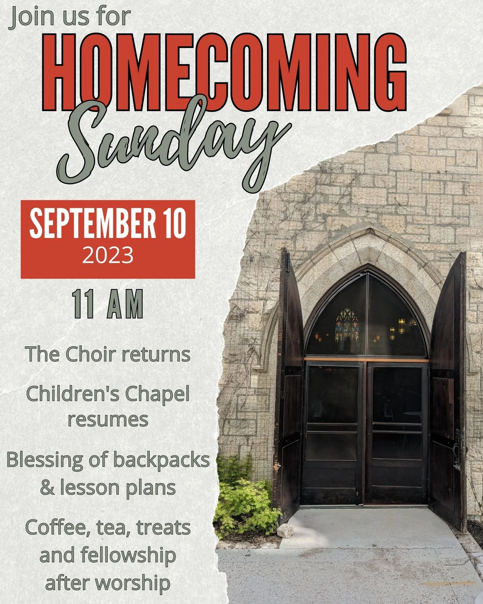 Homecoming Sunday — All Saints Anglican Church Winnipeg