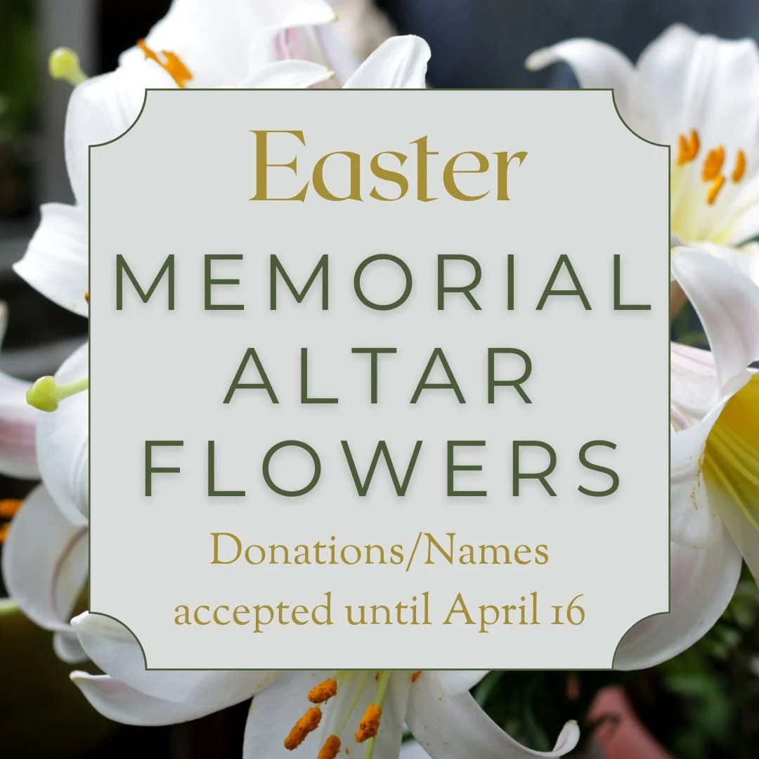 Memorial Flowers for Easter Services — All Saints Anglican Church Winnipeg