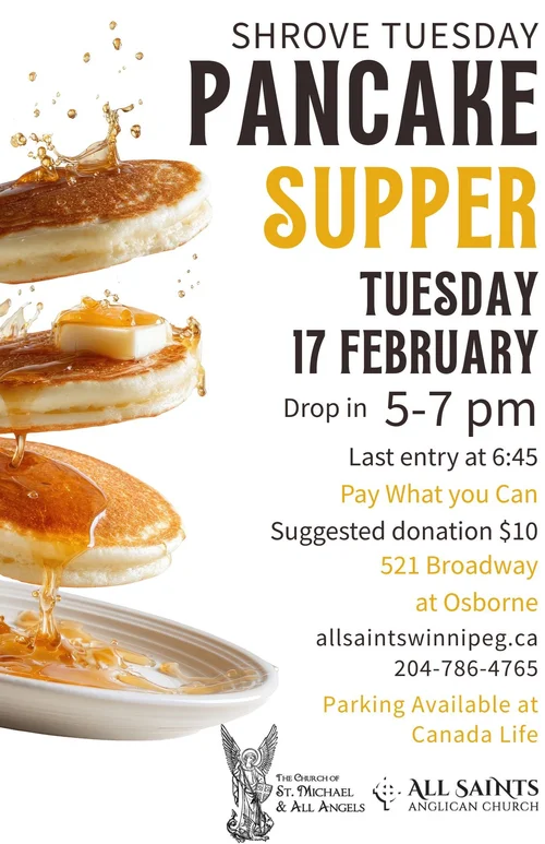 Shrove Tuesday Pancake Supper — All Saints Anglican Church Winnipeg