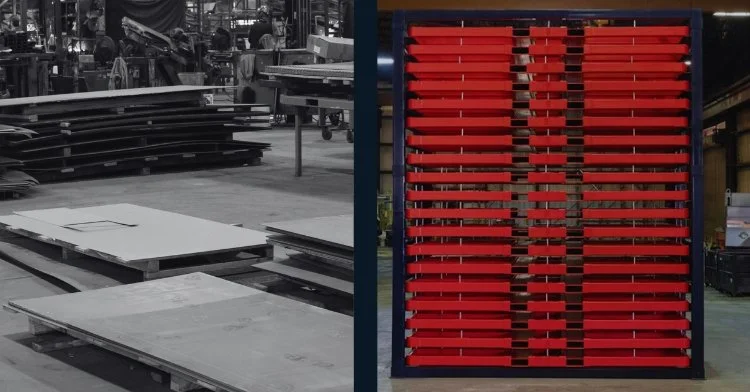 Improve Floor Space with Stackable Sheet Metal Storage Racks!