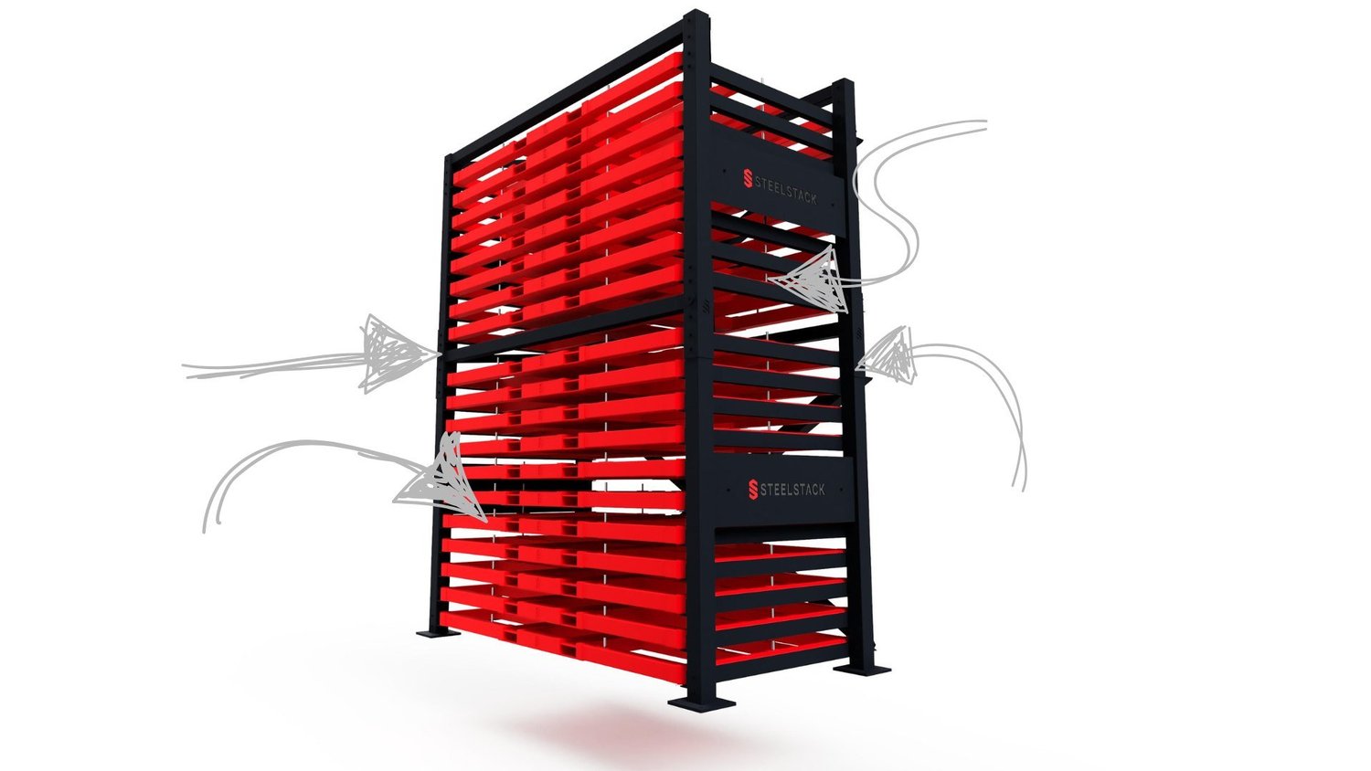 Improve Floor Space with Stackable Sheet Metal Storage Racks!