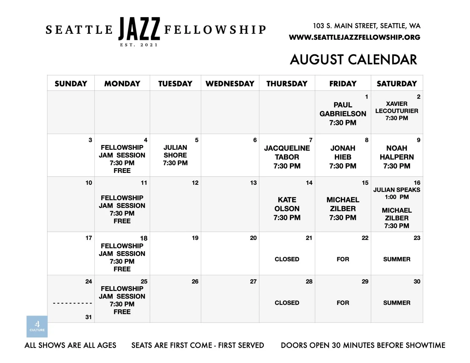Seattle Jazz Fellowship