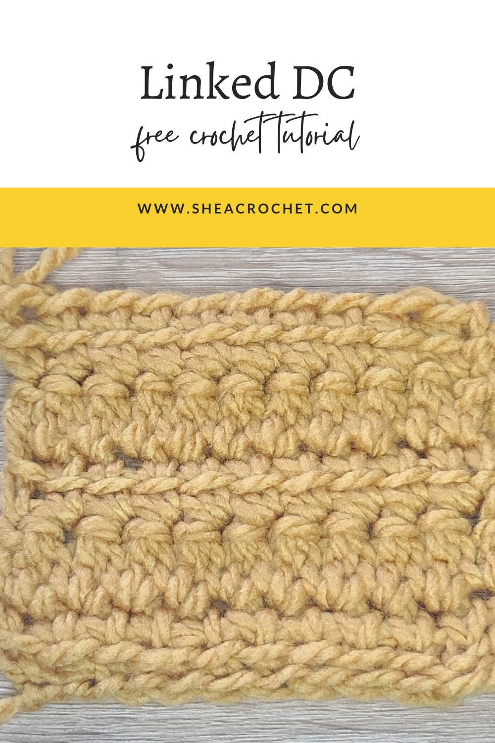Linked double crochet — shea crochet