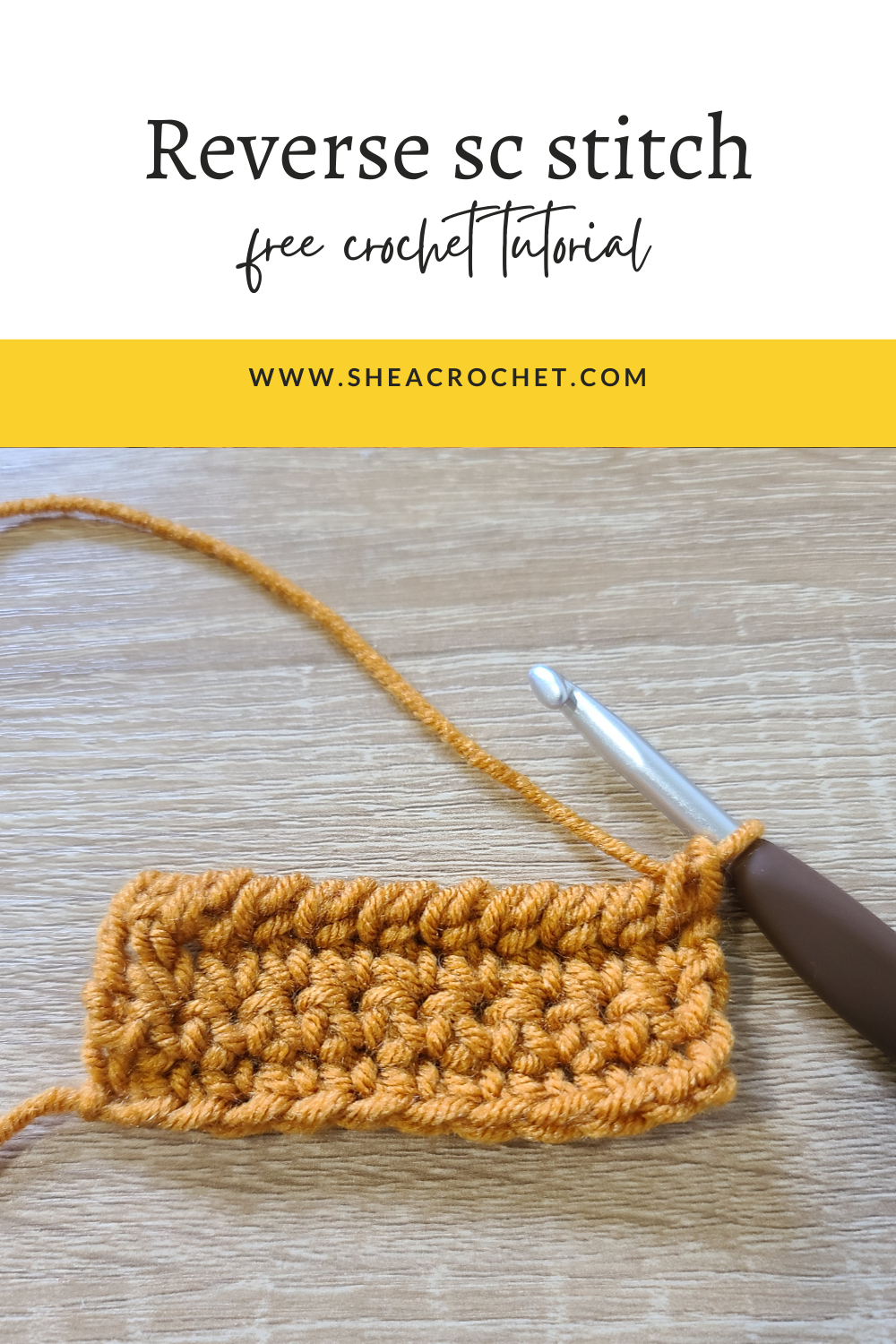 Reverse single crochet stitch — shea crochet