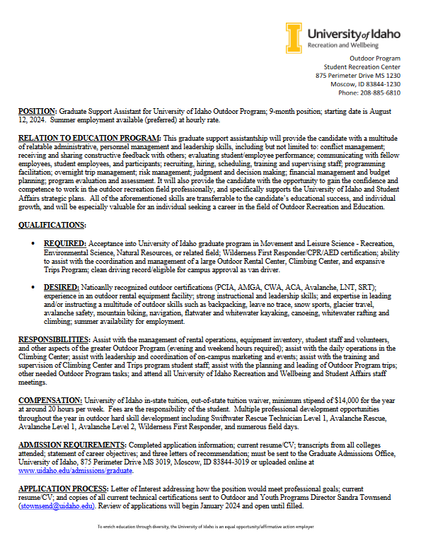 Guide-Friendly Job Board — Redside Foundation