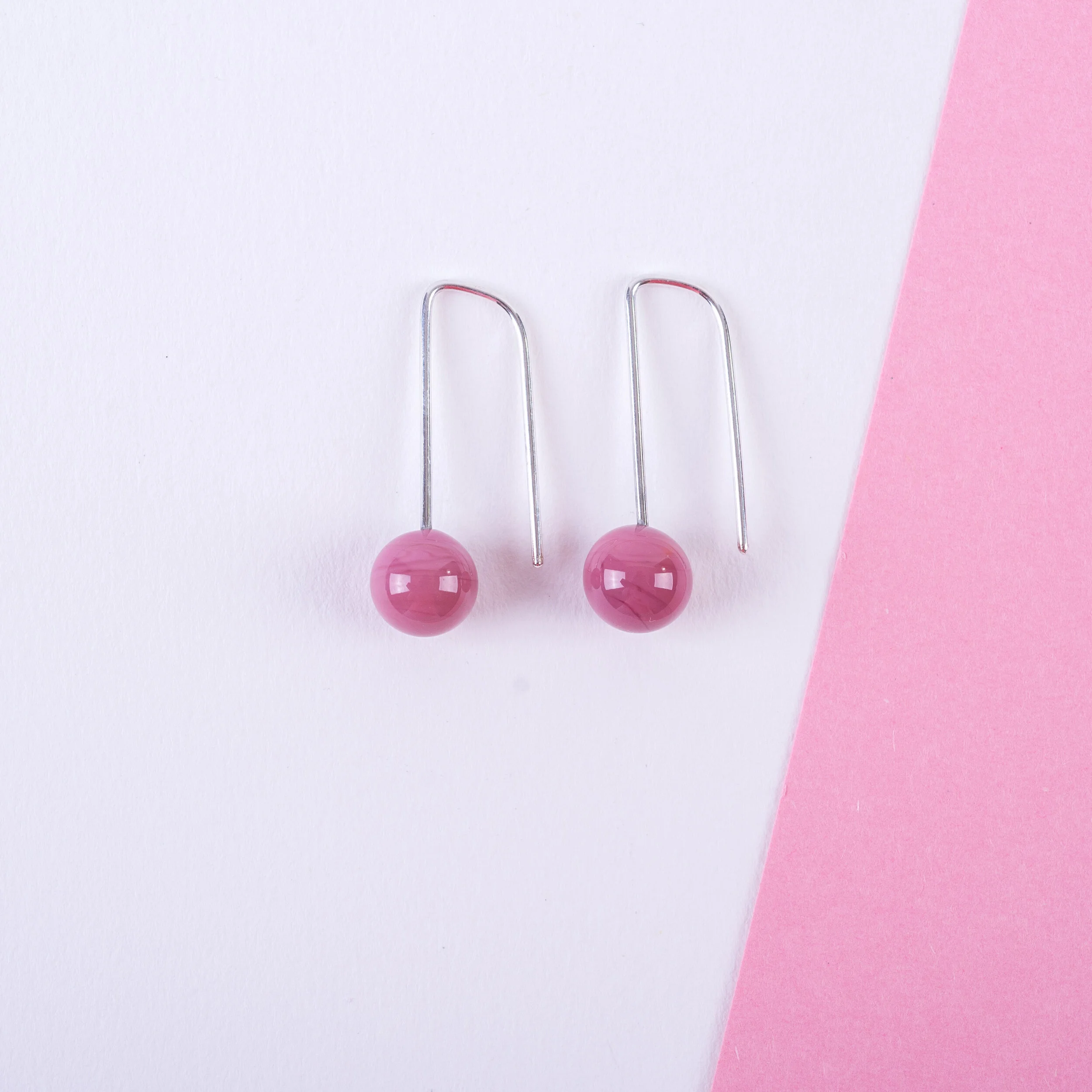 Two Tone JELLY HOOPS -amber with purple petals — YO-DAN