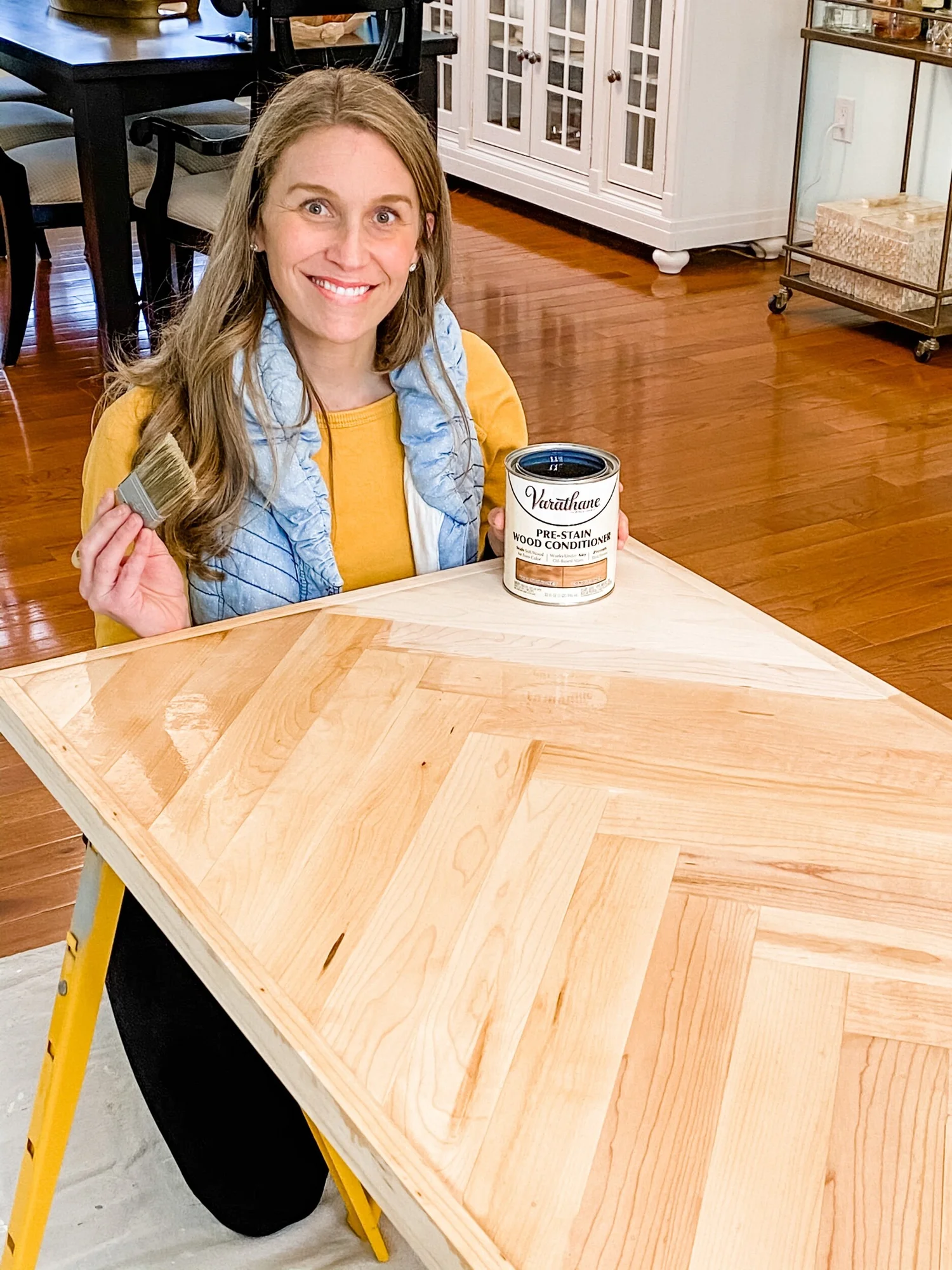 DIY MAPLE HERRINGBONE DESK — A Home's Journey