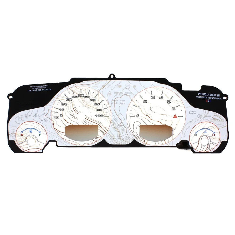 2007-2018 Wrangler JK/U - Gauge Face Kit - Punished — Azzy's Design Works