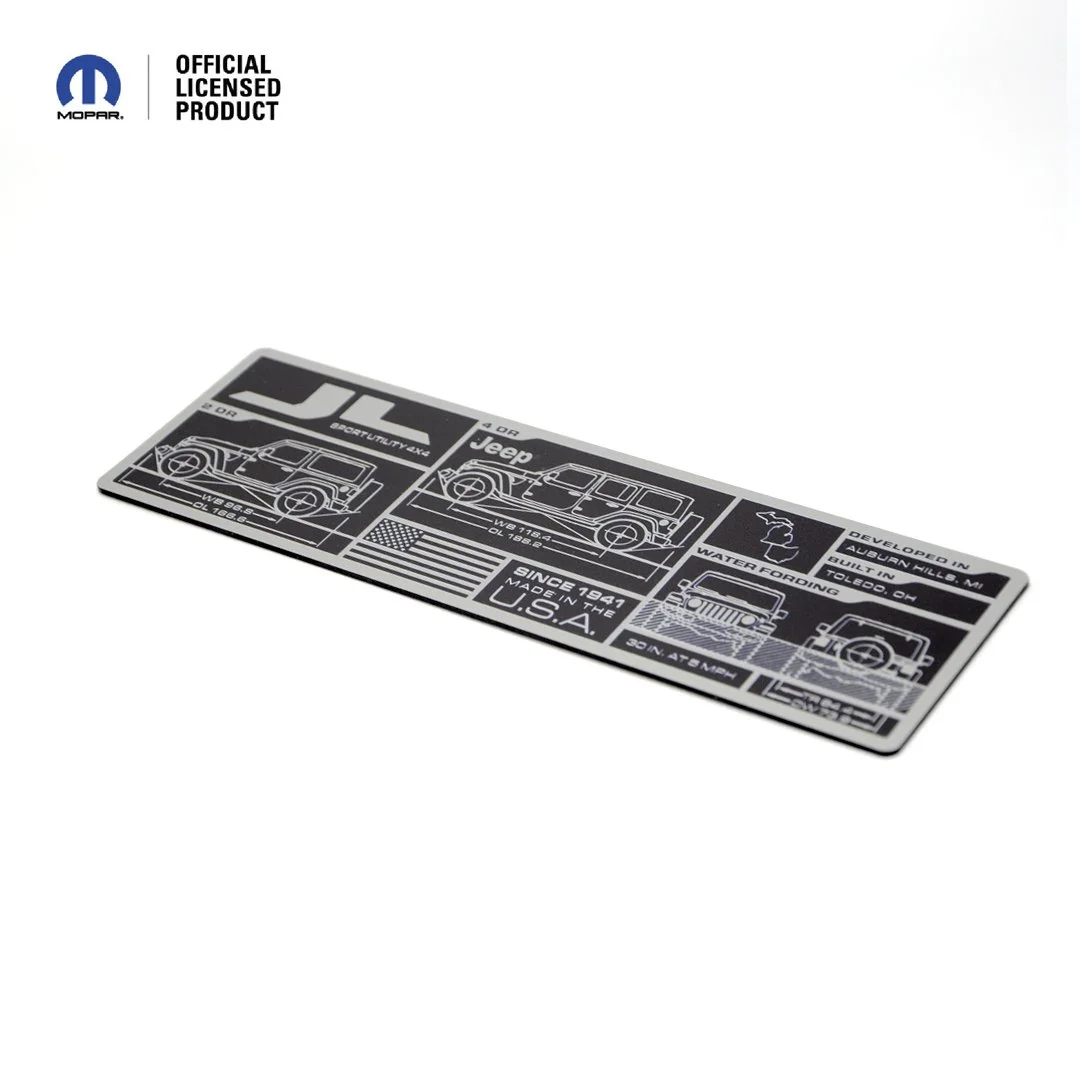 Wrangler JK/U - Jeep® Data Plate — Azzy's Design Works