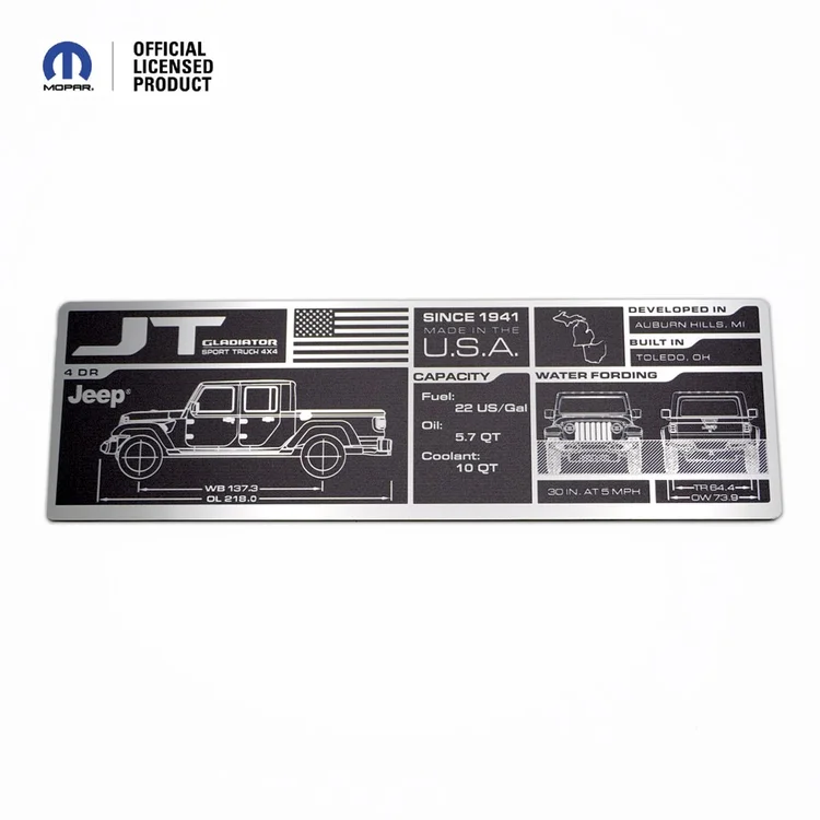 Gladiator JT -- Tailgate Lettering Kit — Azzy's Design Works